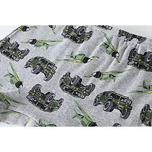 Choco Moon Little Boys'Cotton Space, aircraft, space, armored vehicles Boxer Brief Soft Underwear Multipack Size 5