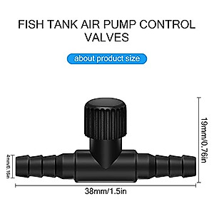 30 Pieces Aquarium Air Valve, Air Pump Control Valves Air Pump Single Way Plastic Air Flow Control Regulator for 4 mm Hose Air Line Tubing Connector