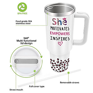 Boss Day Gifts for Her - Boss Gifts for Women - Boss Lady Gifts Tumbler, Gifts for Boss Woman, Boss Birthday Gifts for Women, Boss Gifts for Christmas, Boss Tumbler Cup (40 oz，with Lid and Straw)