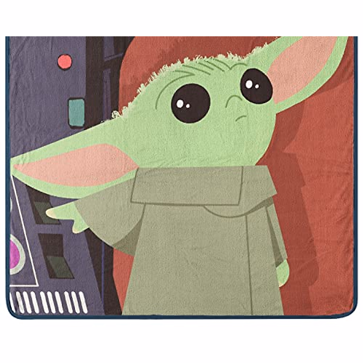 Seven Times Six Star Wars The Mandalorian The Child No Buttons Super Plush Throw Blanket 46" x 60" (117cm x 152cm)