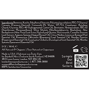 Brickell Men's Products Hair Styling Clay Pomade For Men, Natural & Organic with Strong Hold & Matte Finish, Product for Modern Hairstyles, 2 Ounces, Scented