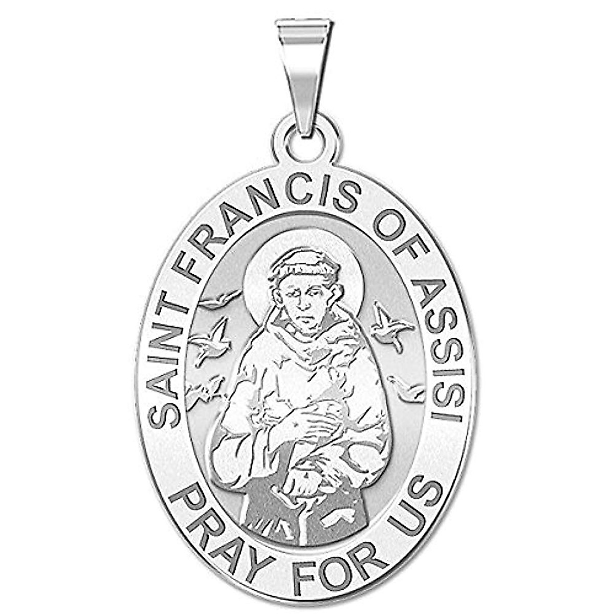 St Francis of Assisi - Sterling Silver Religious Pendant - Patron Saint - Beautifully Crafted Jewelry by PicturesOnGold - Necklace For Men & Women