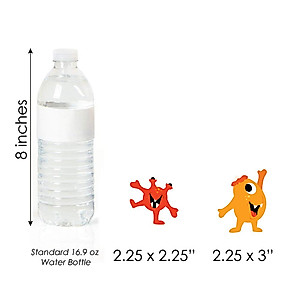 Big Dot of Happiness Monster Bash - DIY Shaped Little Monster Birthday Party or Baby Shower Cut-Outs - 24 Count