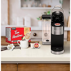Tim Hortons French Vanilla Cappuccino Flavoured Coffee, Single Serve Keurig K-Cup Pods, 10 Count