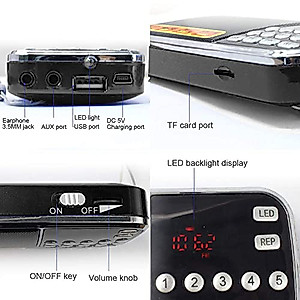 AM FM Portable Pocket Radio Battery Operated - with Best Reception Blue AM FM Compact USB Rechargeable Radios Music Player Support Micro SD/TF Card Slot