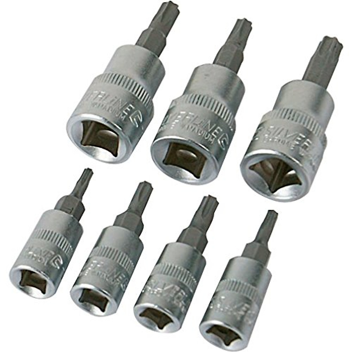 Silverline 763566 T10 - T40 Socket Set 1/4" and 3/8" Drive 7pce T10 - T40