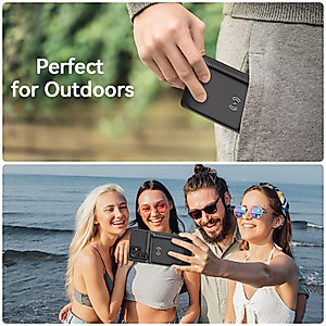 NEWDERY Galaxy S22 Ultra Battery Case 10000mAh, Qi Wireless Charging & Fast Charging & Transfer Data Supported, Powerful Rechargeable Charger Case for Samsung S22 Ultra 5G-6.8" Black