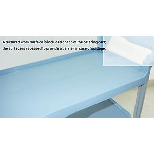 INDYAH Movable Trolleys, Kitchen Storage Hand Trucks, 3 Tier Hotel Cateservice Cart Plastic Cleaning Collection Trolley for Restaurants