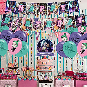 The owl House Party Decorations,Birthday Party Supplies For owl House Party Supplies Includes Banner-Cake Topper-12 Cupcake Toppers-18 Balloons