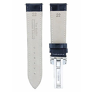 Ewatchparts 17-24MM LEATHER BAND STRAP DEPLOYMENT CLASP BUCKLE COMPATIBLE WITH IWC #1