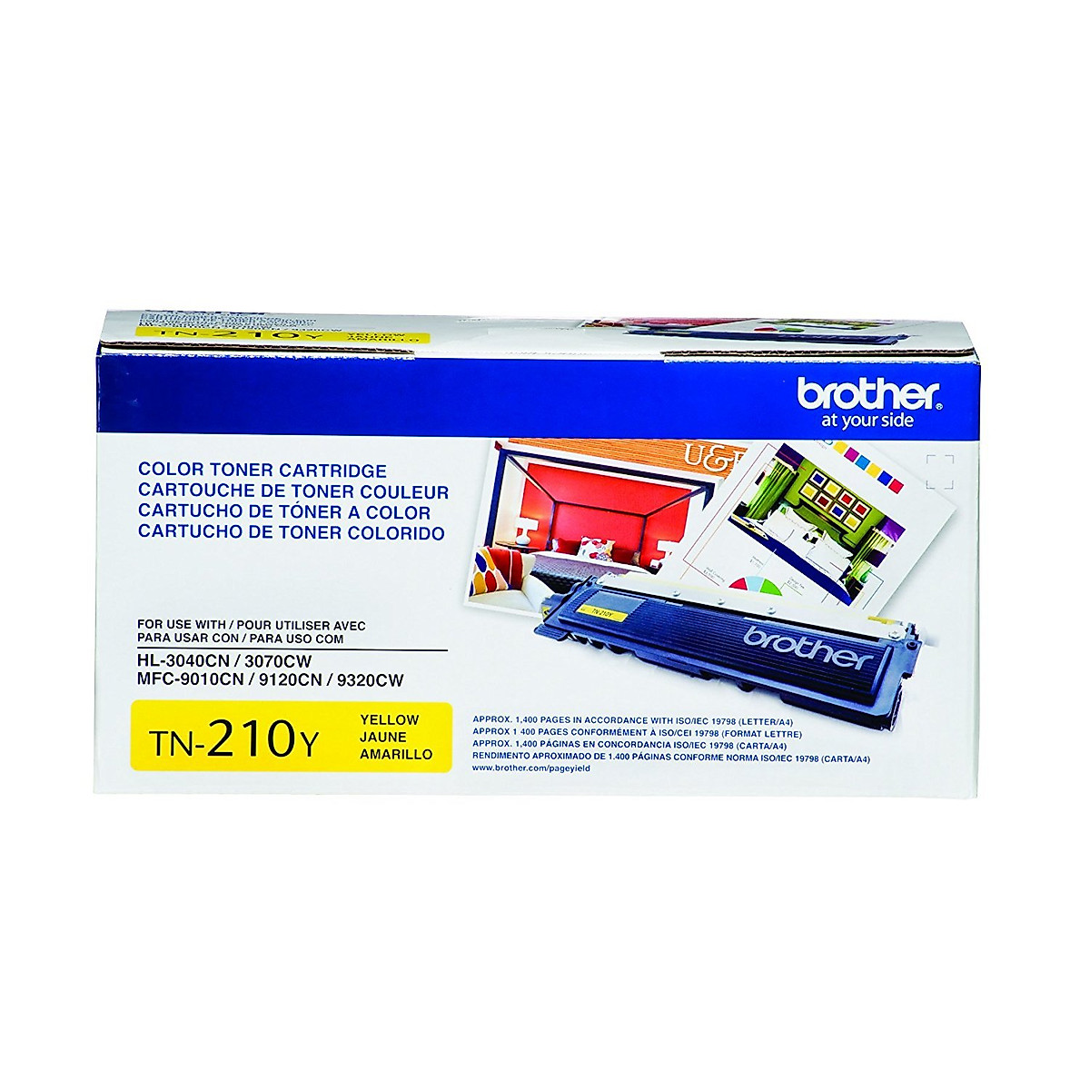 Brother Toner Cartridge Set, 4-Pack, Black, Cyan, Magenta, and Yellow (TN-210)
