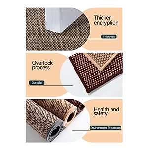 Hiroshi Kitchen Rugs and Mats Non Skid Natural Rubber Twill Washable Waterproof Comfort Standing Mat Runner for Kitchen, Floor, Office, Sink, Laundry(Beige, 17.7*29.5+17.7*47.2)