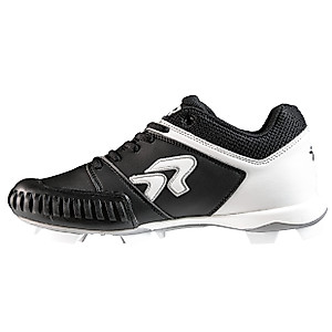Ringor - Women's Flite Molded Pitching Softball Cleats (7.5 - White/Silver)