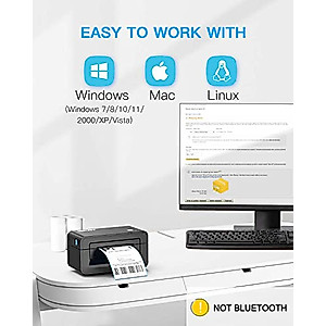 Thermal Label Printer - iDPRT SP410 Thermal Shipping Label Printer, 4x6 Label Printer, Thermal Label Maker, Compatible with Shopify, Ebay, UPS, USPS, FedEx, Amazon & Etsy, Support Multiple Systems