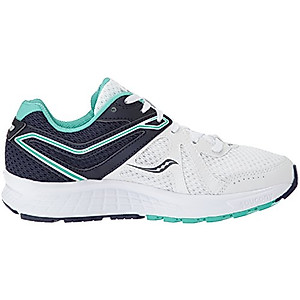 Saucony Women's Cohesion 11 Running Shoe, White/Teal, 8 Medium US