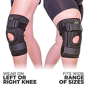 BraceAbility Patella Stabilizing Chondromalacia Knee Brace - Patellofemoral Pain Syndrome U-Shaped Stabilizer Supports Sides of Kneecap for Patellar Tendonitis, Knocked Knees, Bow Legs Treatment (M)