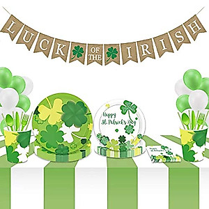 1/2Pcs St Patrick's Day Decorations Shamrock Burlap Banner,Burlap Banner for Mantel Fireplace Spring Holiday Accessory Wall Pennant Bunting Home Indoor Outdoor Scene Party Green Decor (C)