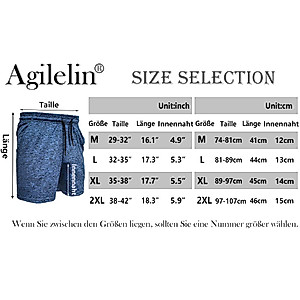 Agilelin Men's Athletic Shorts 5 Inch with Pocket Lightweight Workout Training Shorts Quick Dry,Hight Stretch,Breathable (Black/Grey/L)