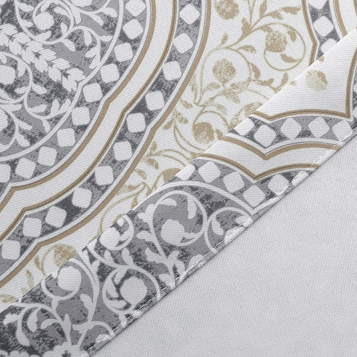 DriftAway Curtains for Bedroom Room Darkening Curtain 84 Inch Medallion Drapes for Living Room Damask Pattern Thermal Window Treatments Grommet 2 Panels