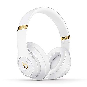 Beats Studio3 Wireless Noise Cancelling On-Ear Headphones - Apple W1 Headphone Chip, Class 1 Bluetooth, Active Noise Cancelling, 22 Hours Of Listening Time - White (Previous Model)