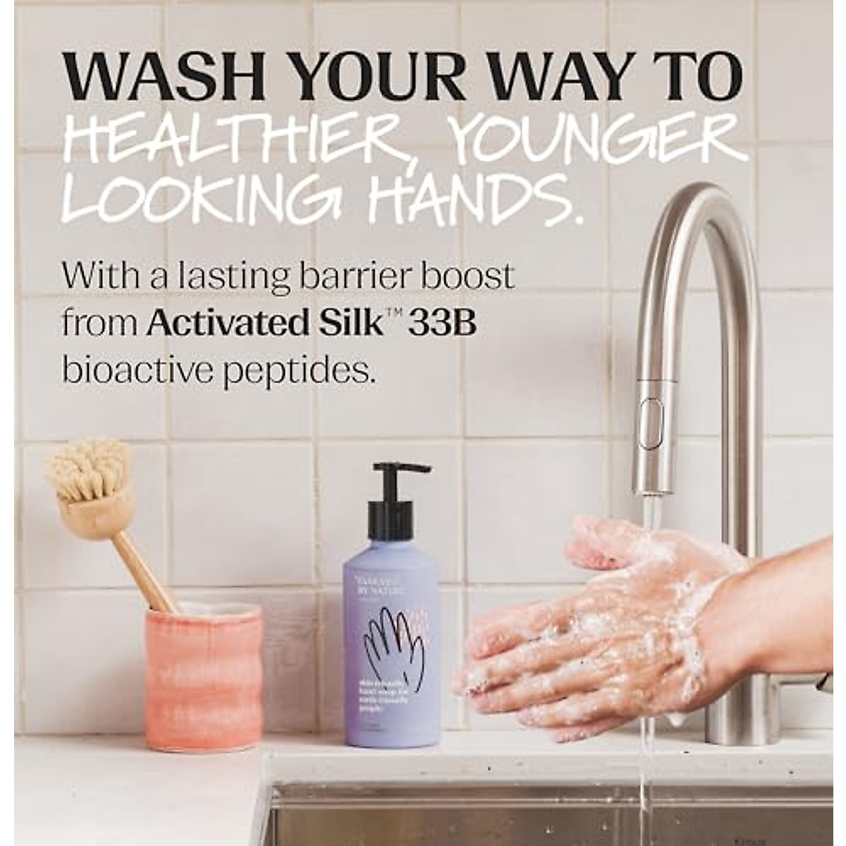 EVOLVED BY NATURE Hand Soap | 128 oz Refill | Lavender Lemongrass | Clinically proven to help skin retain moisture with Activated Silk™ 33B