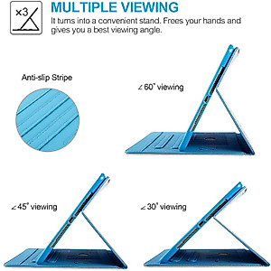 Dteck Case for iPad 9.7 inch 2018 2017 / iPad Air Case/iPad Air 2 Case, PU Leather Folio Smart Cover with Auto Sleep Wake Stand Wallet Case for Apple iPad 6th / 5th Gen,iPad Air 1/2, Beach Live it