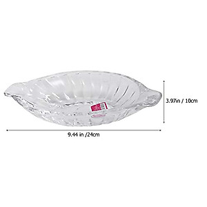 Yardwe Crystal Dessert Bowls Footed Glass Dessert Cup Pudding Cup Yogurt Jars Serving Mixing Bowls Glasswares for Mousse Ice Cream Appetizers Desserts (Banana Boat)