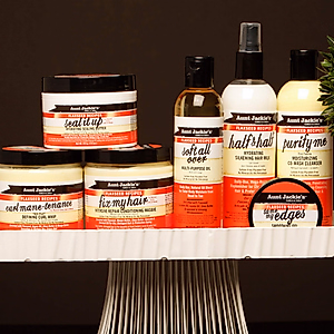 Aunt Jackie's Flaxseed Recipes Purify Me Frizz-Fighting Moisturizing Co-Wash Hair Cleanser for Chronically Dry Hair and Protective Styling, 12 Fl Oz