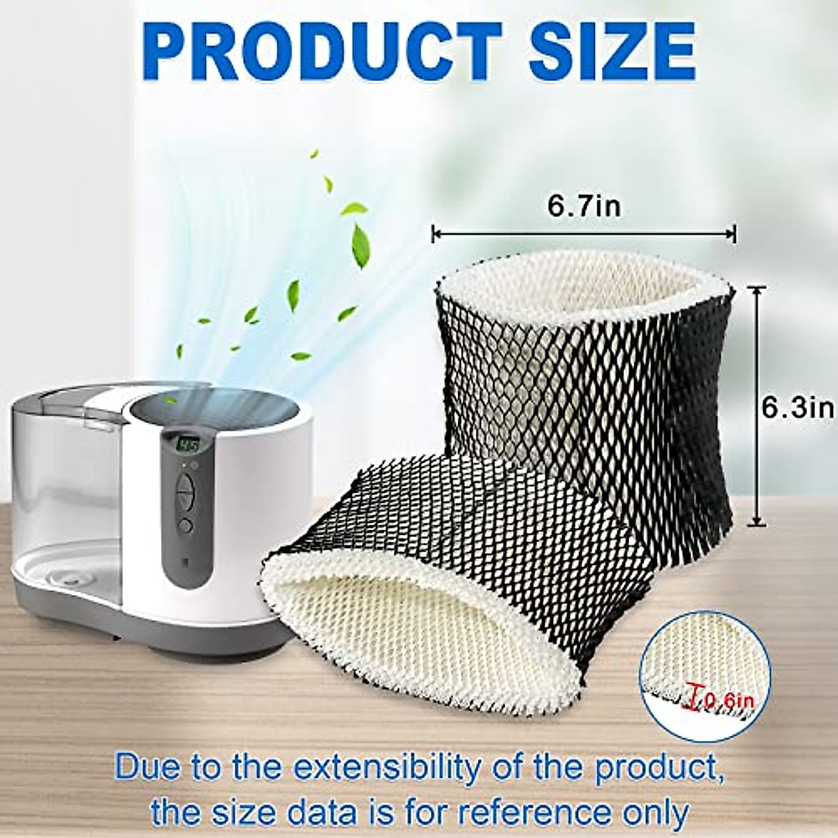 Cobectal HWF64 Humidifier Filter B Replacement for Sunbeam SCM1746, Compatible with Holmes HM1746 Bionaire Humidifiers,2 Pack