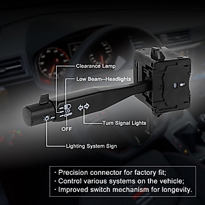 X AUTOHAUX Turn Signal Switch Headlamp Dimmer Multifunction Combination Switch for Nissan Pickup 1986-1991 1993 Replaces 25540D4500 25540-D4500