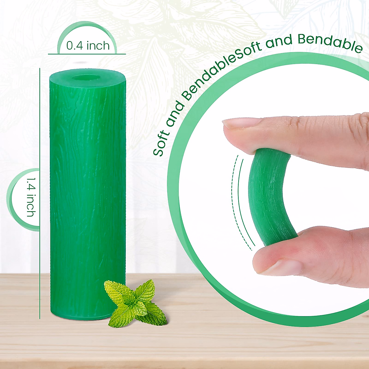 Aligner Chewies for Invisalign Aligners - Mint Scented (20Pcs Chewies) and 2 Aligner Removal Tools