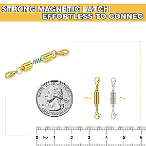 Pack of 12 Gold and Silver Color Magnetic Lobster Clasps for Jewelry. Strong Magnet Accessory for Necklace, Bracelet. DIY Friendly. (Regular)