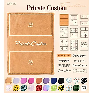 Zookao Custom Blankets with Photos and Text, Made in USA Personalized Picture Blanket Memorial Throw Blanket for Couples, Personalized Gifts for Anniversary Valentine's Day(30"x40")