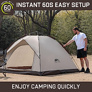 Happy Travel 1/2/3/4 Person Camping Tent, Instant Easy Pop Up Tents for Camping,Automatic Waterproof Family Camping Tent, Easy Set Up Tent,Portable Windproof Dome Tent for Camping Hiking & Traveling