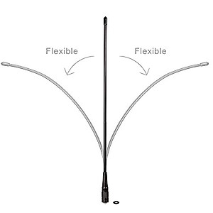 Bingfu Dual Band VHF UHF 136-174MHz 400-470MHz Ham Radio Antenna Two Way Radio Antenna Walkie Talkie Flexible Whip Antenna SMA Female for Kenwood Wouxun Baofeng Radios BF-F8HP UV-5R UV-82 BF-888S