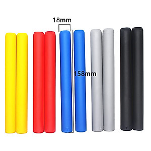 TUOREN 2pcs Drumstick Grips Comfortable Anti Slip Handles Drum Kits Percussion Accessories for Drumming Exercise (Blue)