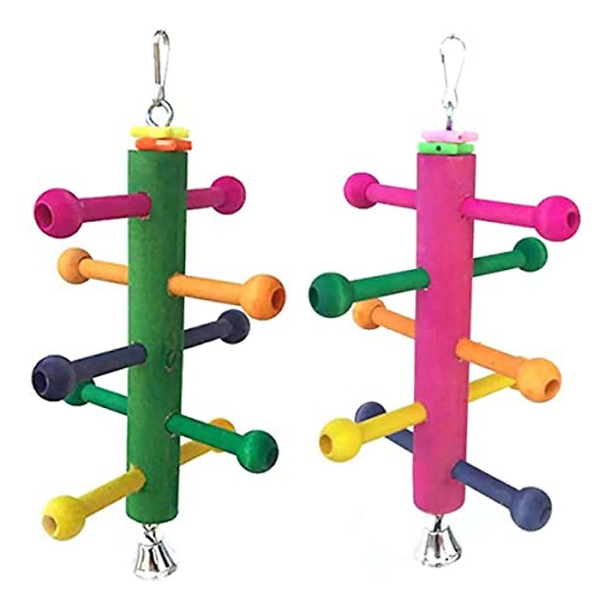 Parakeet Toys Parakeet Toys Parrot Toys 2pcs Stand Toys for Cage Color Climbing Parrot Toy Rotating Wooden Birds Chewing Random Tearing Ladder Parakeet Toys Parrot Toys Parrot Toys
