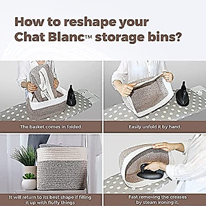 Cotton Rope Basket for Blanket Basket | Nursery Storage | 15"x10"x9" Set of 3 Brown Medium Storage Baskets for Organizing with Handles works as Wicker Basket, Woven Baskets for Storage, Blanket Storage Basket, Cloth Baskets as Toy Storage Basket