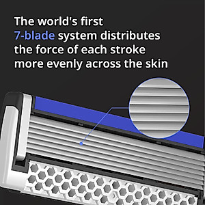 Dorco Pace 7 - World's First and Only Seven Blade Razor - 12 Cartridges (No Handle)