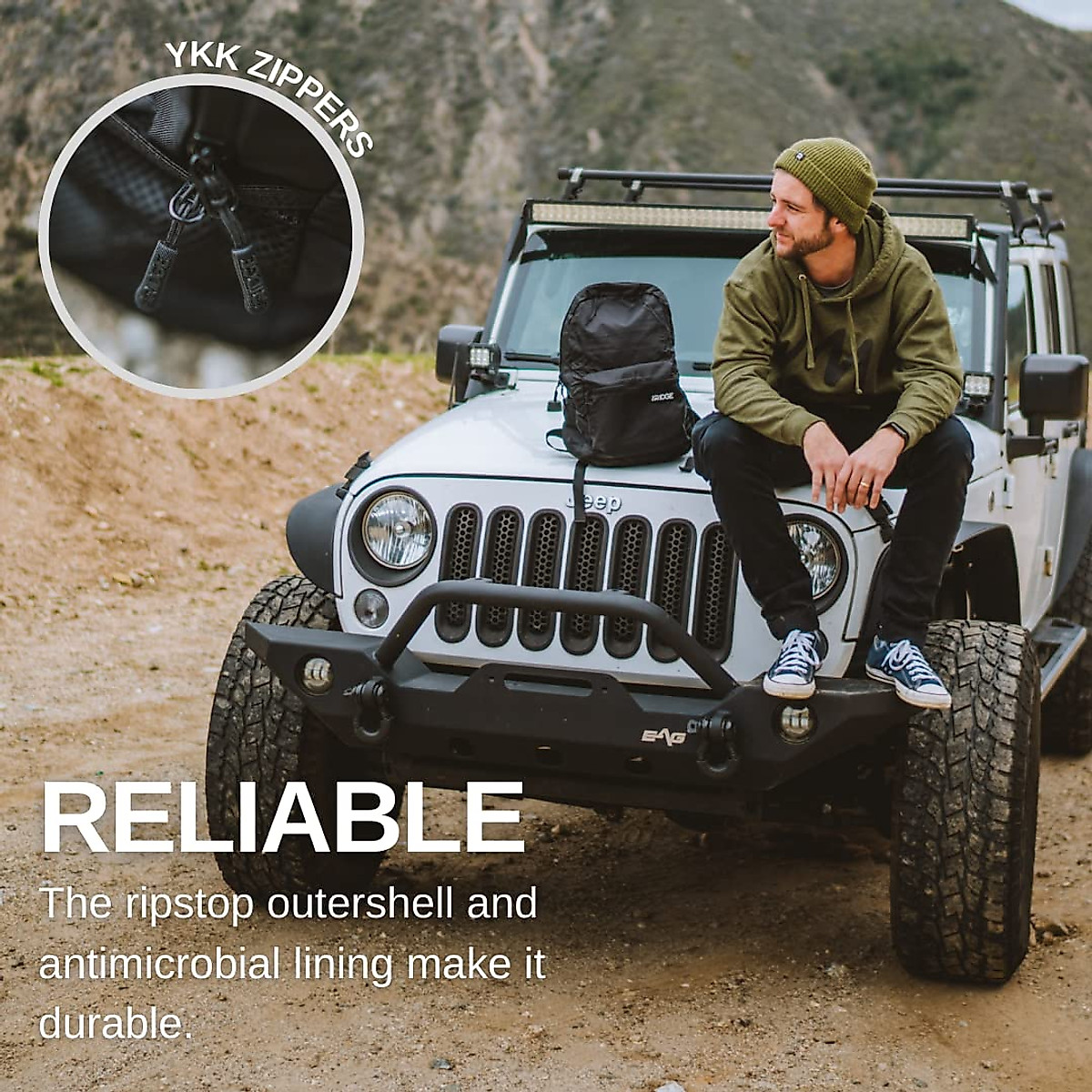 The Ridge Packable Backpack for Men Foldable Hiking Bag | 15L Lightweight Backpack for Women and Men | Ultralight Travel, Camping and Hiking Daypack