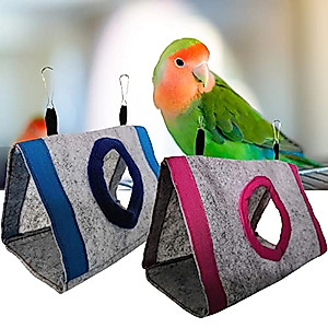 Pet Supplies Bird Nest Bed Keep Warm Shed Hut Breathable Triangle Parrot Hammock Winter Bird Sleeping Bed Bird Supplies Bird Nest Bed Large