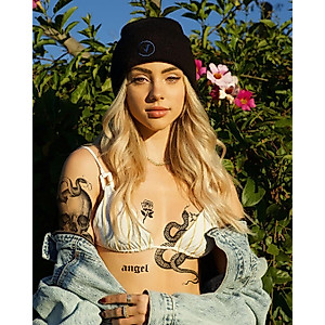 JINYOUS 22 Sheets Realistic Temporary Tattoo, 10 sheets Sexy Snake Fake Tattoos Stickers, Floral Peony Rose Tribal Viper Snake Temporary Tatoos For Women Men Adults Body Art Forearm Arm Leg