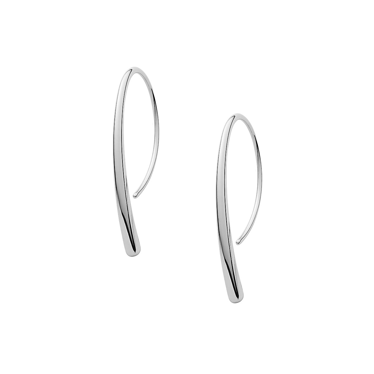 Skagen Women's Kariana Silver-Tone Stainless Steel Threader Drop Earrings (Model: SKJ1057040)