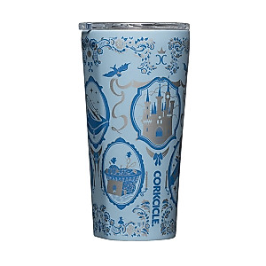 Corkcicle Disney Princess Cinderella Stainless Steel Travel Tumbler, Insulated Water Bottle with Lid, Spill Proof for Wine, Coffee, Tea, and Hot Cocoa,16 oz