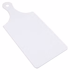 Chef Craft Plastic Paddle Cutting Board, 8.5 x 5.5 inch, 12.75 inches in Length, White