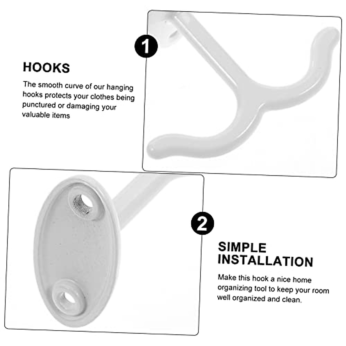 VILLCASE 4pcs Closet Garage Hat Robe Clothes Prong Top Wardrobe Bag Cabinet Coat Towel Hanging Hooks Hook Under Multifunction Kitchen Metal Bathroom Hangers Double Ceiling Clo Hanger