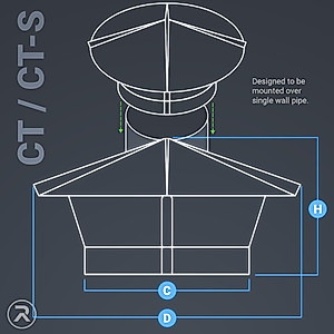 Generic Cone Top Chimney Cap with Screen (10 Inch), Silver