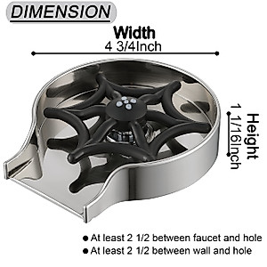 GAGALIFE Glass Rinser for Kitchen Sink Brushed Nickel, Kitchen Sink Accessories, Bar Glass Rinser, G86066BN