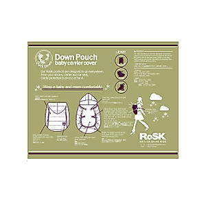 RoSK-Down Pouch 3way-Stroller,Carrier Cover and Car Seat Footmuff, Best for Freezing Winter Conditions (Denim)