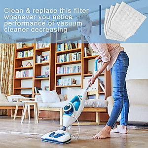 Breling 20 Pieces Cloth Vacuum Filter Compatible with Makita T-03193 and a Brush Vacuum Filter Replacement Cloth Vacuum Dust Collector Filters, White